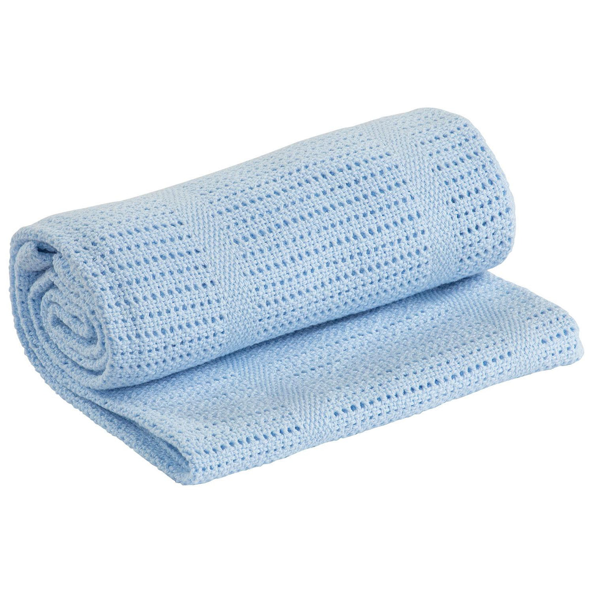 Blue Cellular Blanket 100% Cotton in 2 Sizes – Adore Home